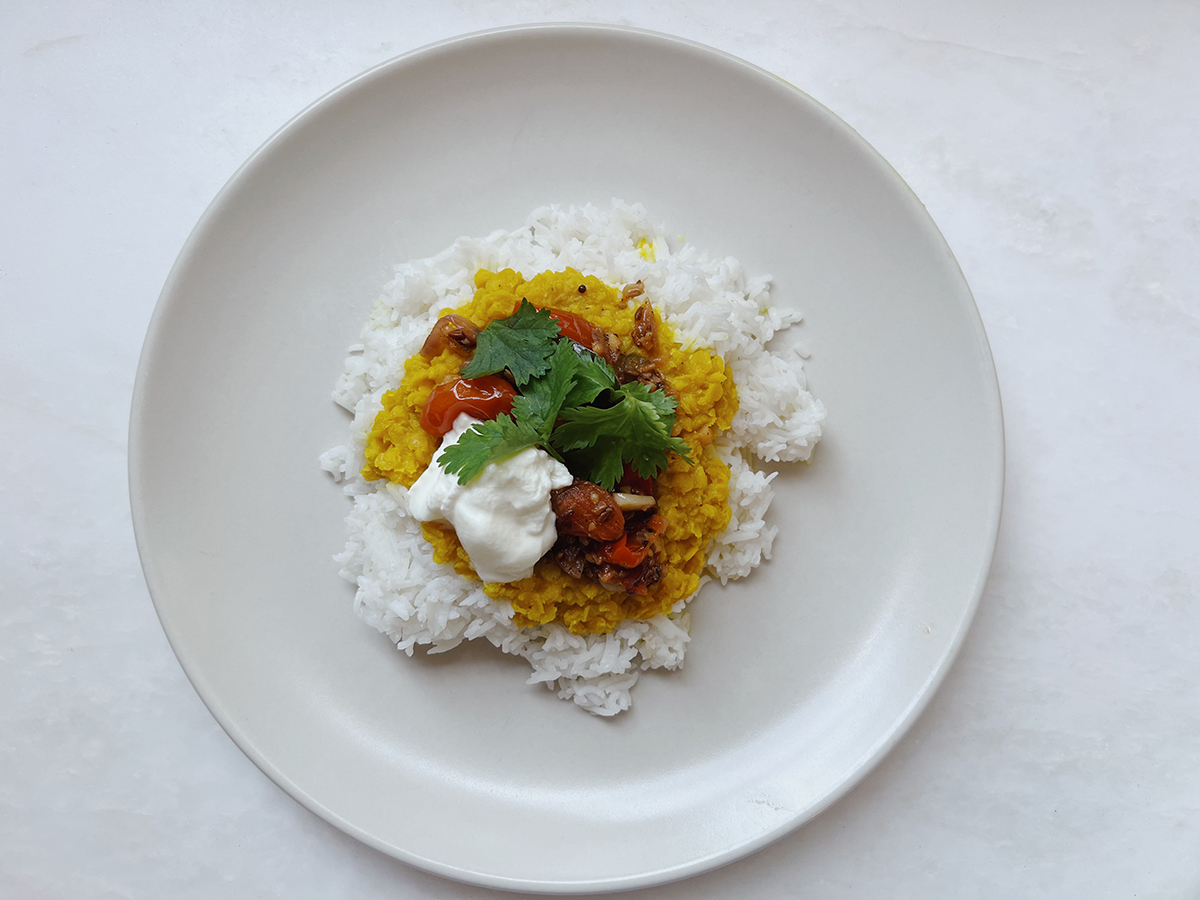 Our go-to Easy Dinner: Rice with Dahl - Courtney Adamo